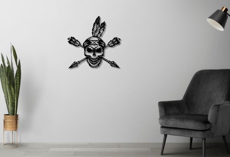 Skull Indian Dxf , Svg , Png , Files , Indians , Skull , Arrow , Arrows ...