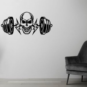 Skull Gym Dxf , Svg , Png , Files , Gym , Athletic , Power , Fitness ...