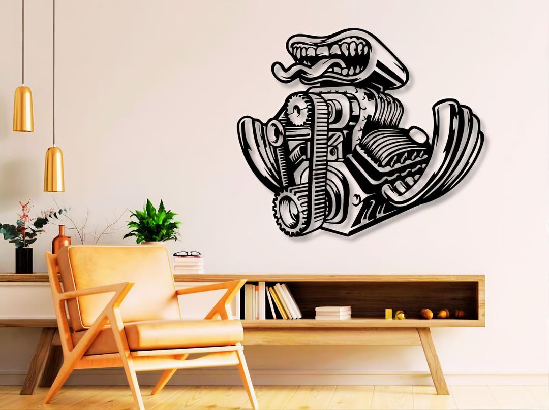 Mechanic Engine Wall Art: CNC Plasma Laser Cut Files - Etsy
