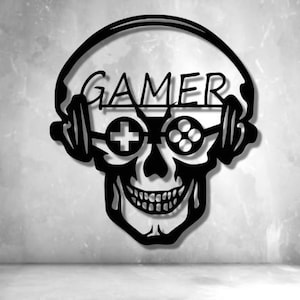 Gamer Skull Dxf , Svg , Png , Files , Gaming , Game , Boy , Console ...