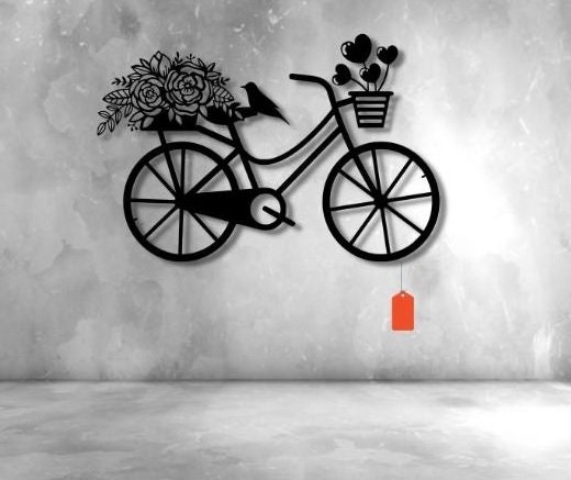 Bicycle Dxf Svg Png Files Wall Art Laser Cut Bike - Etsy