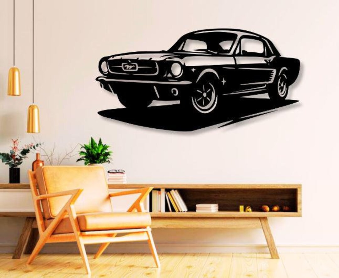Ford Mustang Dxf Svg Png Files Wall Art Cut File for Cnc Laser Plasma ...