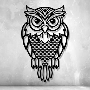 Owl Dxf Svg Png Files , Owl Wall Art Cut File , Bird , Decor , for Cnc ...