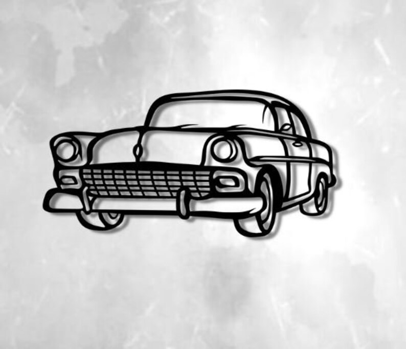 Classic Car Svg Dxf Png Files Metal Wall Art, CNC Laser Cut File - Etsy