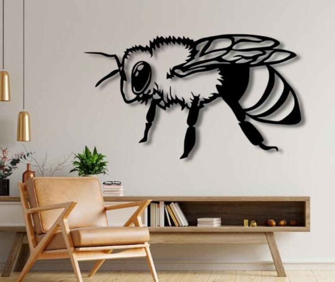 Bee Dxf , Svg , Png , Files , Bee , Wall , Art , Cut , File , Honey ...