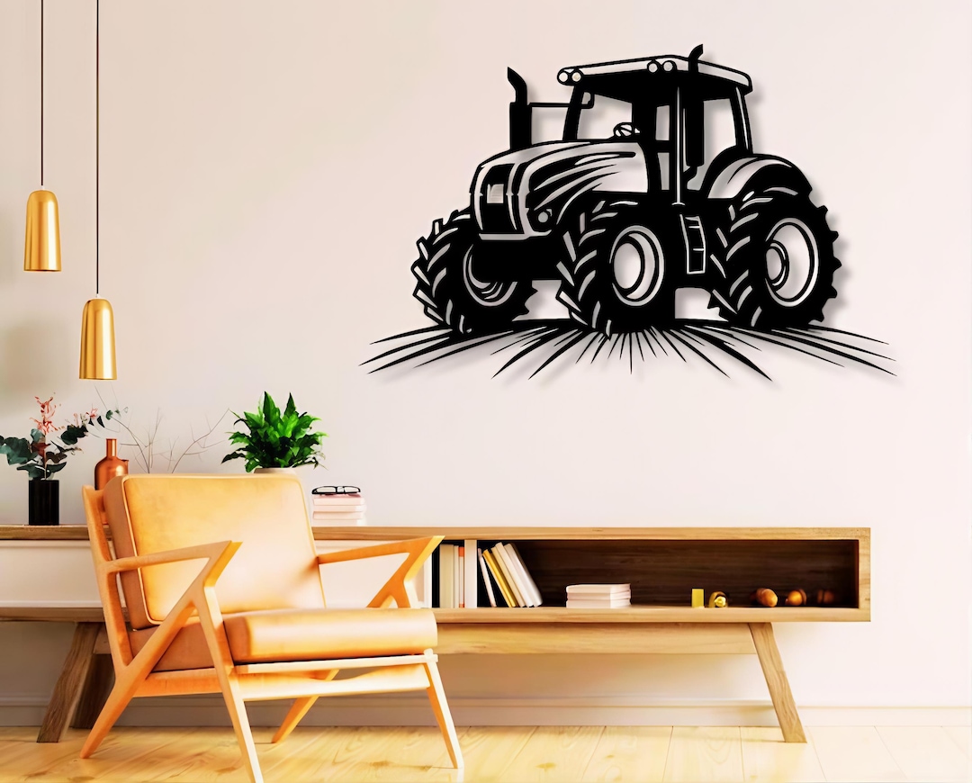 Tractor Dxf Svg Png Files Farm Tractors Wall Art Cut for Cnc Plasma ...