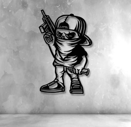 Skeleton Gangster Dxf Svg Png Files Wall Art Laser - Etsy