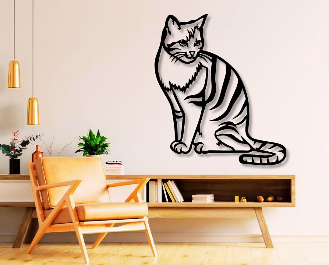 Cat Dxf , Svg , Png , Files , Cat , Wall , Art , Cut , File ...