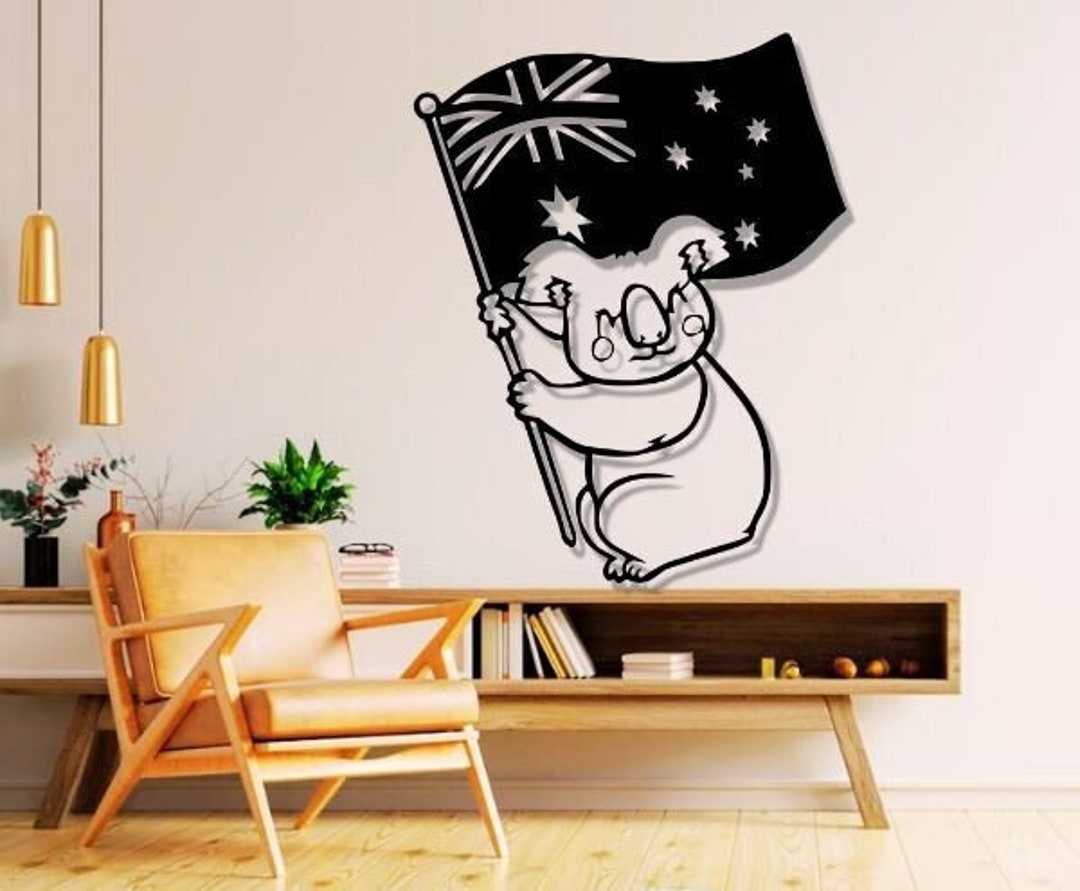 Australia Flag Dxf Svg Png Files , Koala , Flag , Australia ...