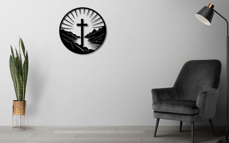 Cross Scene Svg Dxf Png Files Wall Art Files, CNC Plasma Laser Cut - Etsy