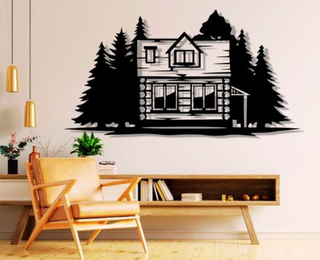 Wood House Svg Dxf Png Files Cottage Wooden Forest - Etsy