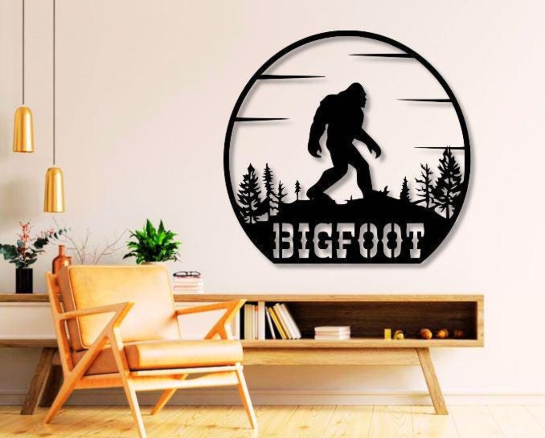 Bigfoot Dxf Svg Png Files Bigfoot Design Wall Art Cut File for Cnc ...