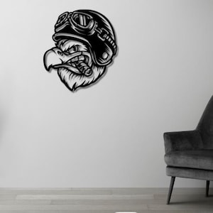 Crazy Biker Dxf , Svg , Png , Files , Eagle , Helmet , Crazy , Bird ...