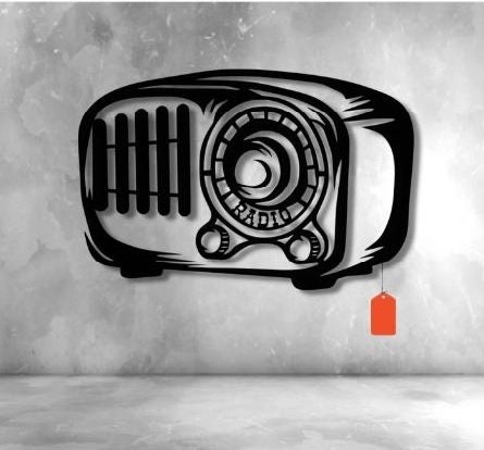 Vintage Radio Metal Wall Art Design (SVG, DXF) - Etsy