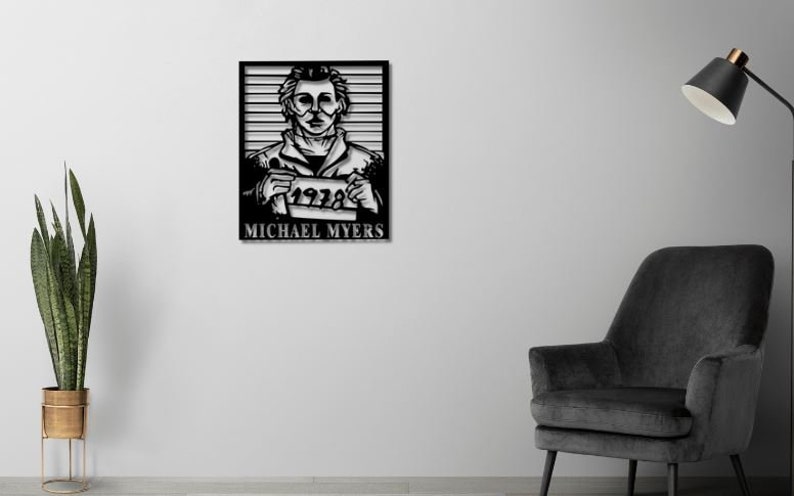 Michael Myers Vector Art Files Wall Art Files, CNC Laser Cut (DXF, SVG ...