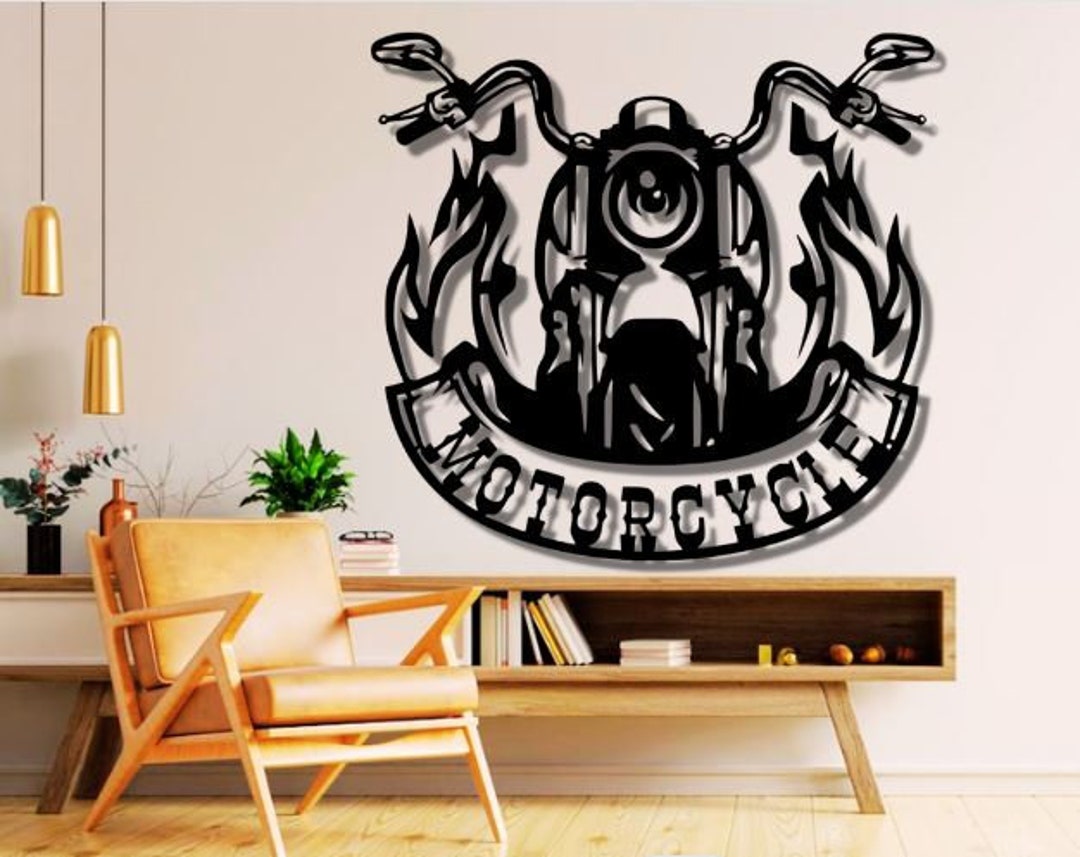 Motorcycle Dxf Svg Png Files Motorcycle Fire Text - Etsy