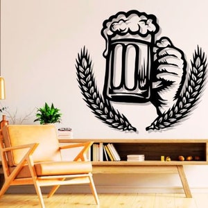 Beer Dxf Svg Png Files Beer Glass Foam Wall Art Plasma Cut Vectorel ...