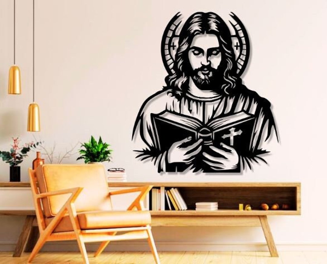 Jesus Dxf Svg Png Files , Jesus Svg , Bible , Wall Art , Jesus Christ ...