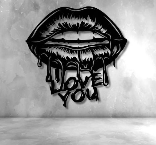 Love Dxf Svg Png Files I Love You Wall Art Laser - Etsy