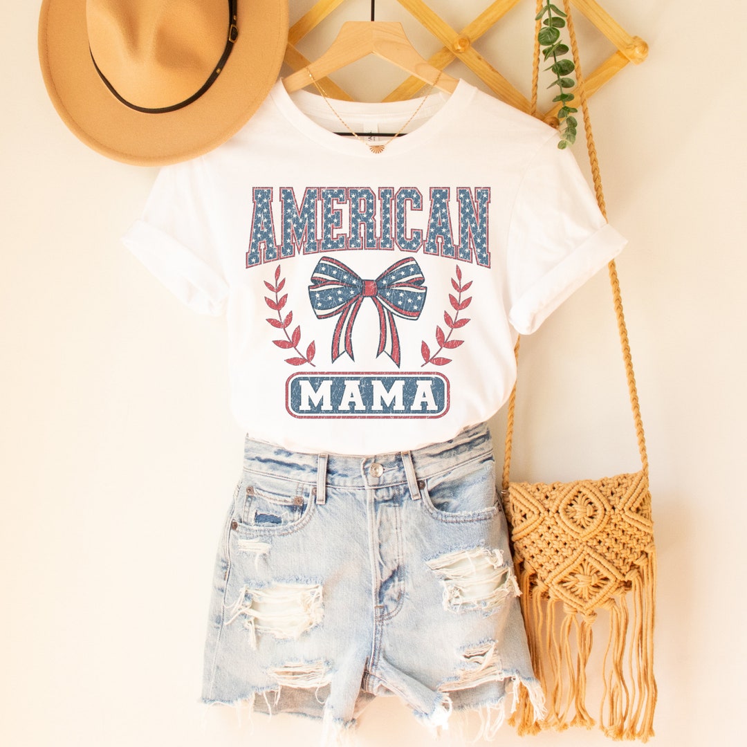 4th of July Mama Shirt American Patriotic Shirt USA Memorial Day Tshirt ...
