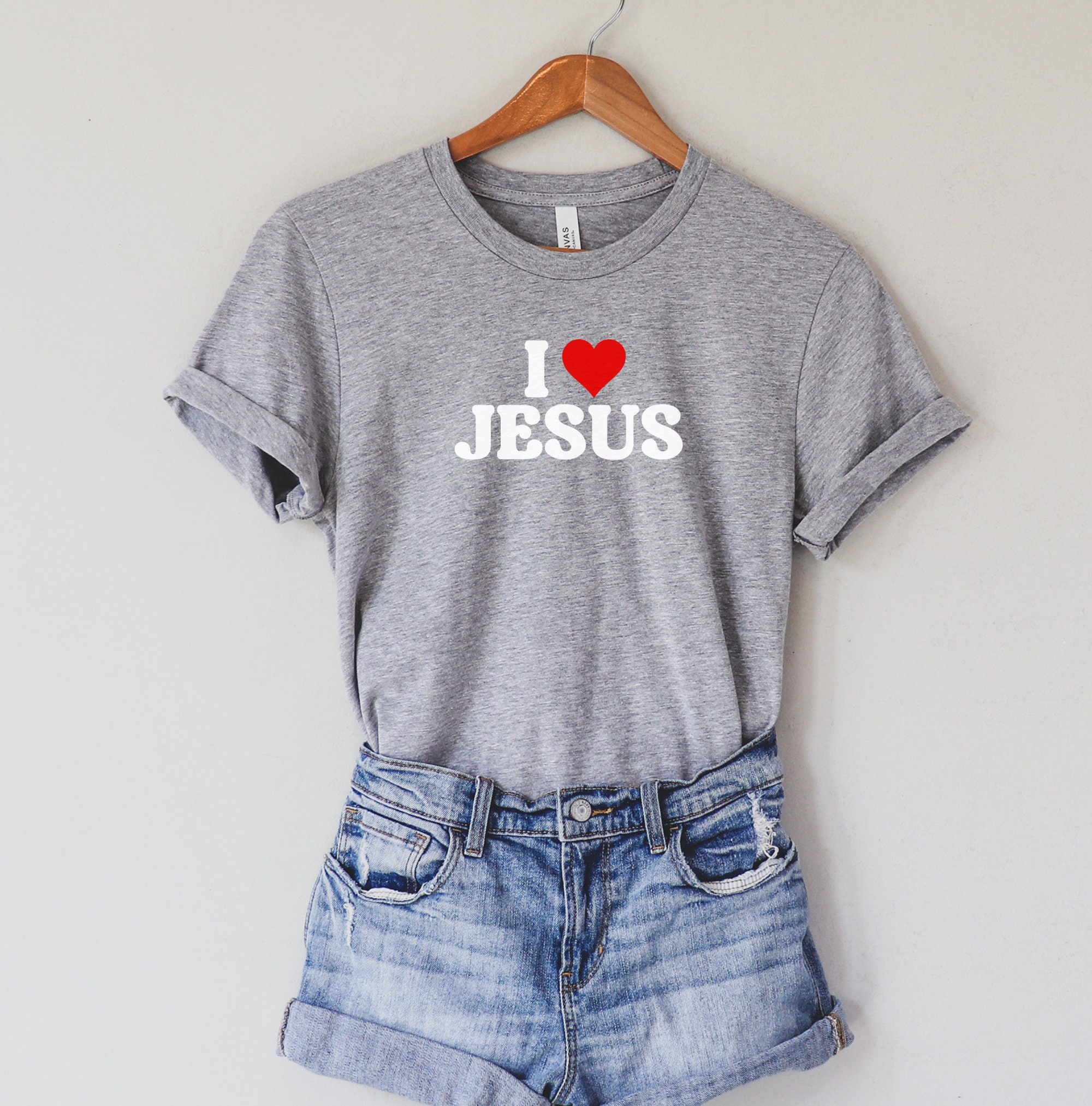 I Love Jesus Shirt Christian Shirt Trendy Christian Tshirt Etsy