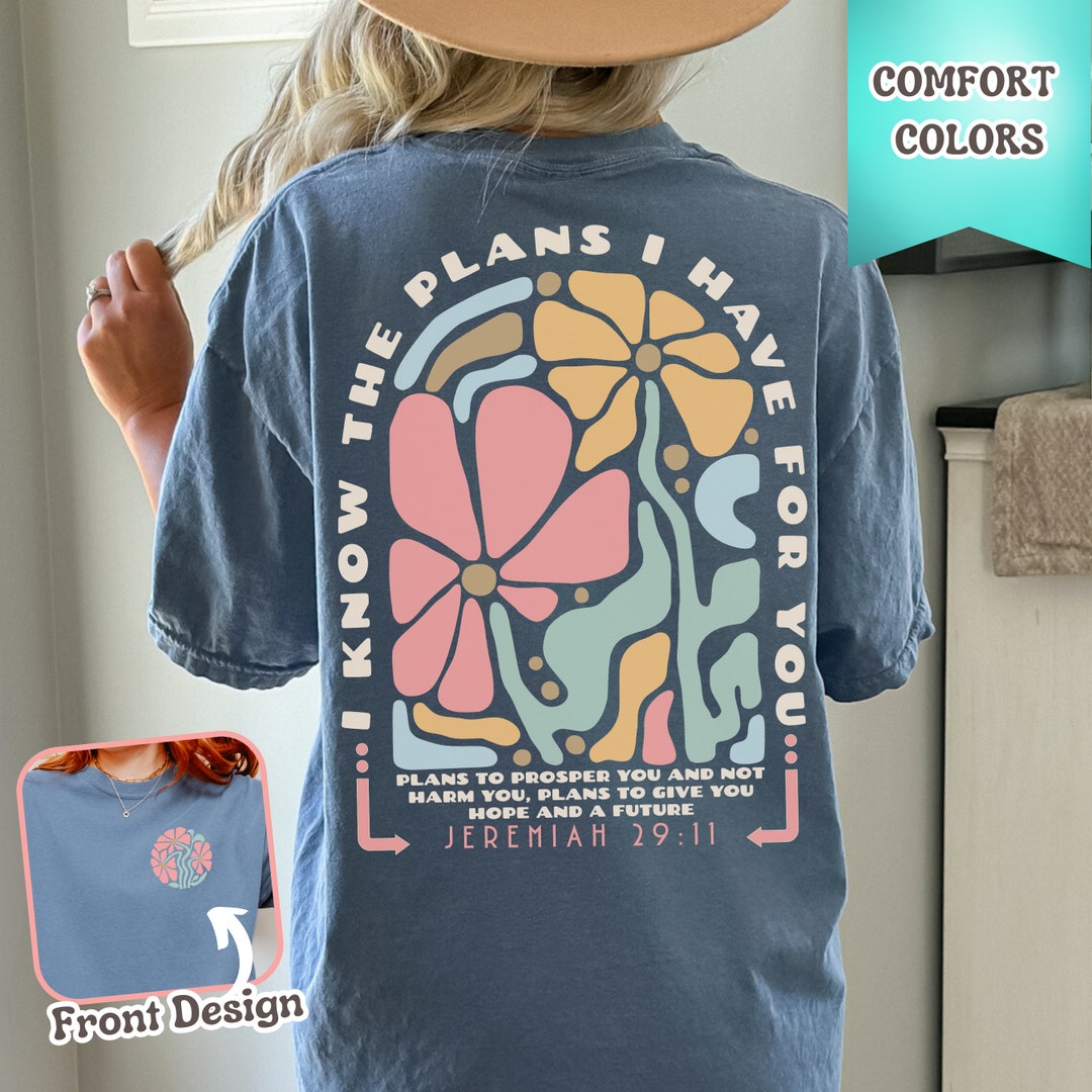 Boho Christian Shirts Women Jeremiah 29:11 Bible Verse Tshirt Jesus ...
