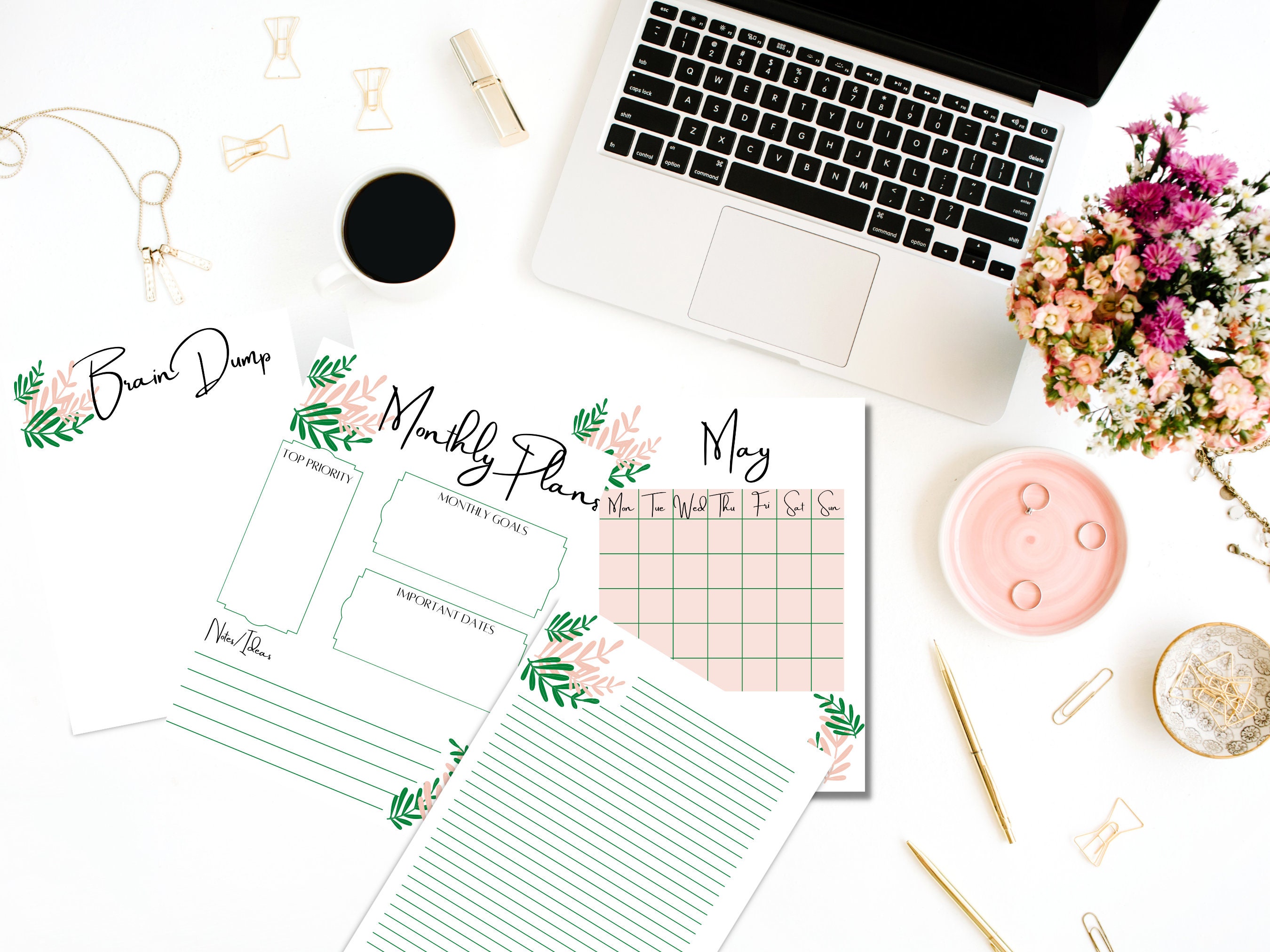 Boho Daily Planner| Digital Download Planner| 2023 Planner| Aesthetic ...