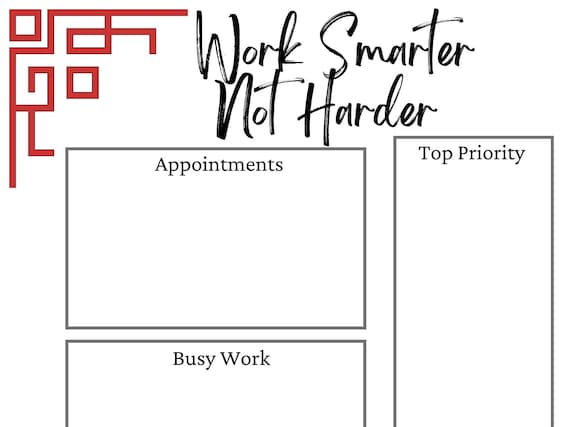 Printable to Do List Work to Do List to Do List Template - Etsy