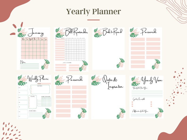 Boho Daily Planner Digital Download Planner 2023 Planner - Etsy