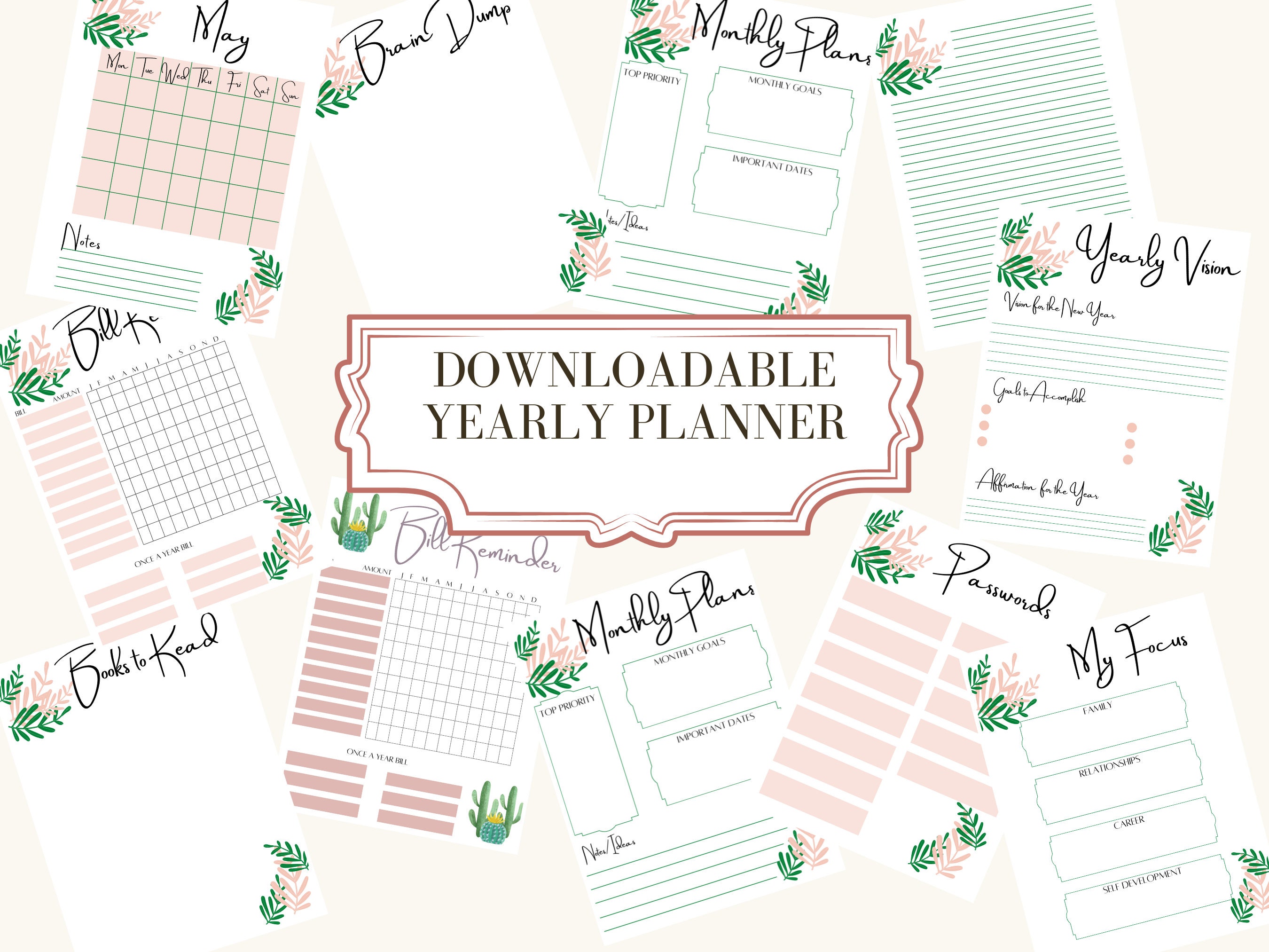 Boho Daily Planner| Digital Download Planner| 2023 Planner| Aesthetic ...
