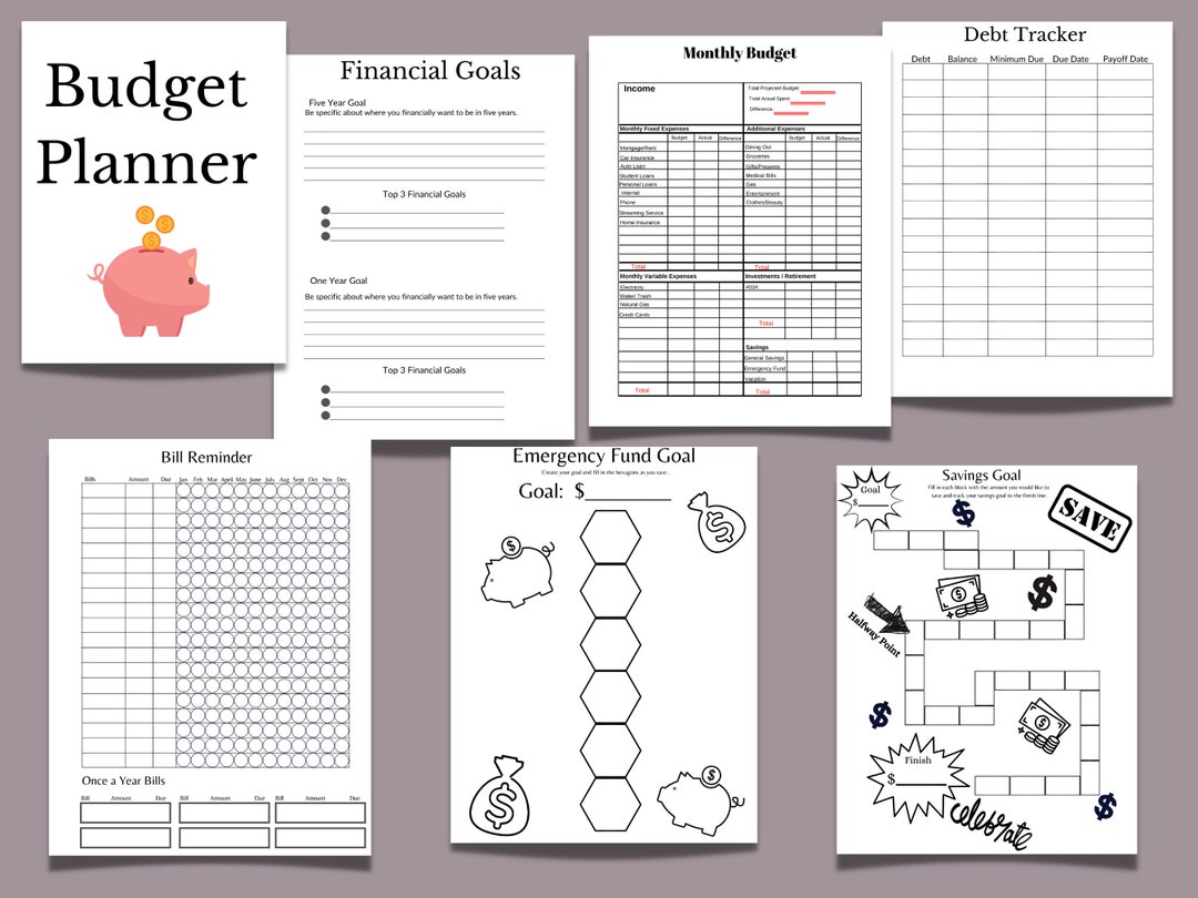Budget Planner Printable| Money Planner| Financial Planner| Paycheck ...