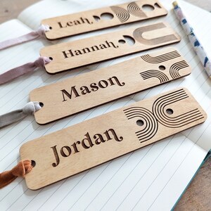 Wooden Bookmarks, Boho Personalized Wooden Bookmarks, Gifts for Father ...