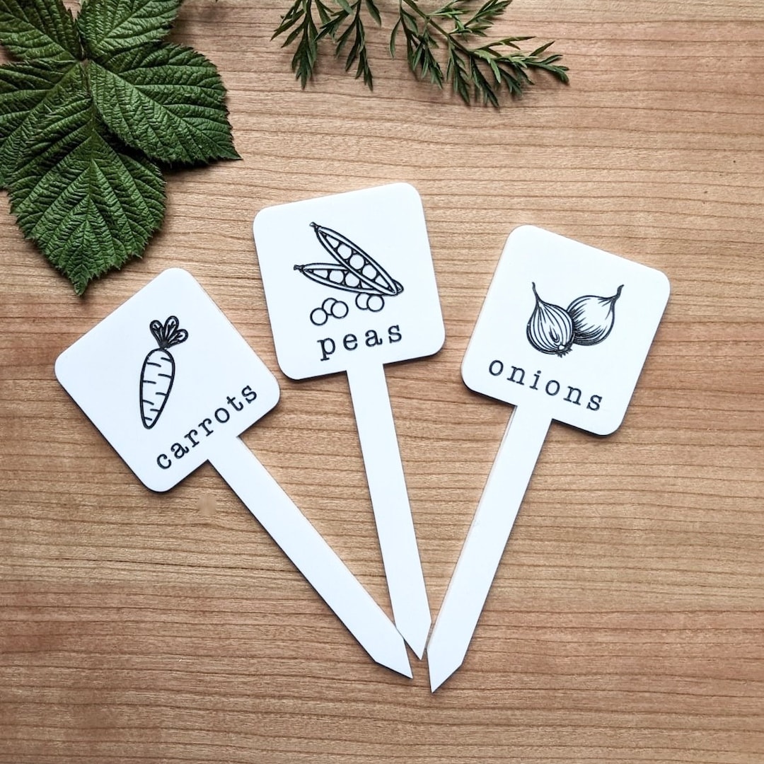 Herb and Vegetable Garden Stakes, Plant Markers, Vegetable Garden ...