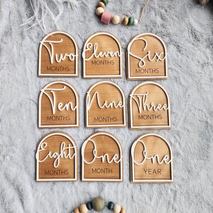 Engraved Baby Monthly Milestone Markers, Gift for Newborn, Custom Baby ...