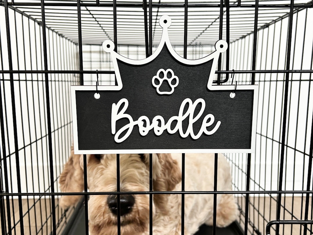 Wooden Dog Name Tag, Dog Kennel Sign, Personalized Pet Tag, Dog Room ...