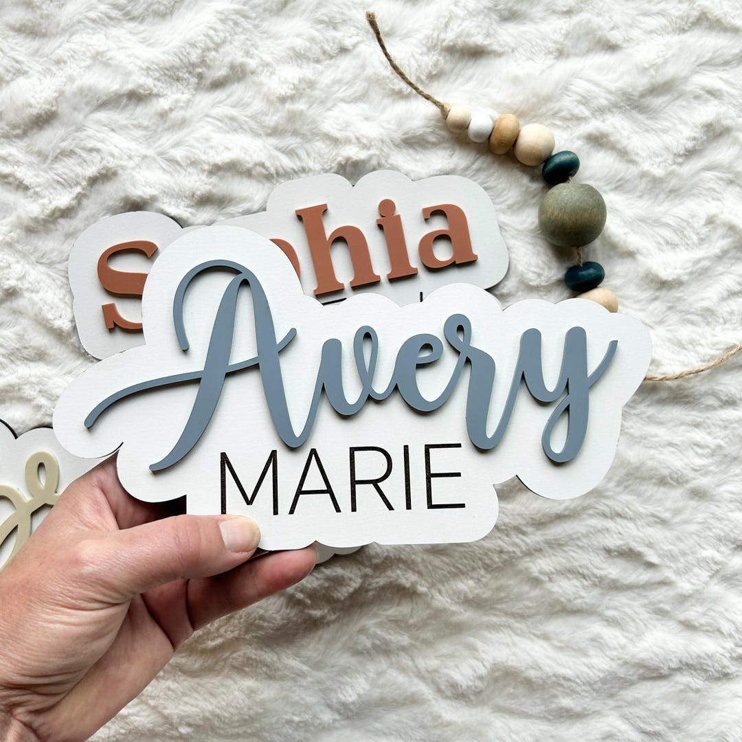 New Born Baby Name Announcement, Name Reveal Sign, Hospital Baby ...