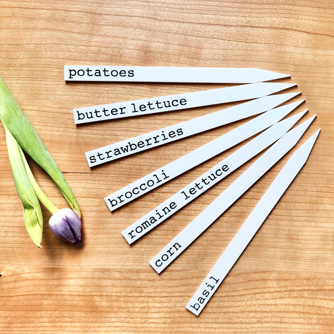 Custom Acrylic Garden Markers, Engraved Plant Stakes, Vintage Style - Etsy