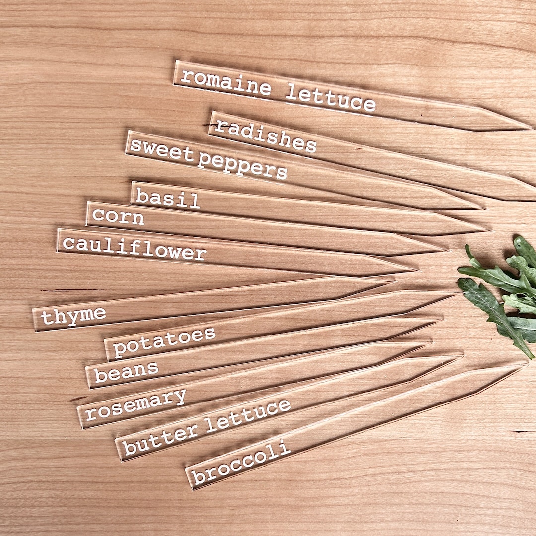 Engraved Garden Stakes, Custom Garden Decor, Custom Herb and Vegetable ...
