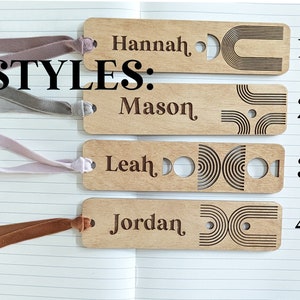 Wooden Bookmarks, Boho Personalized Wooden Bookmarks, Gifts for Father ...