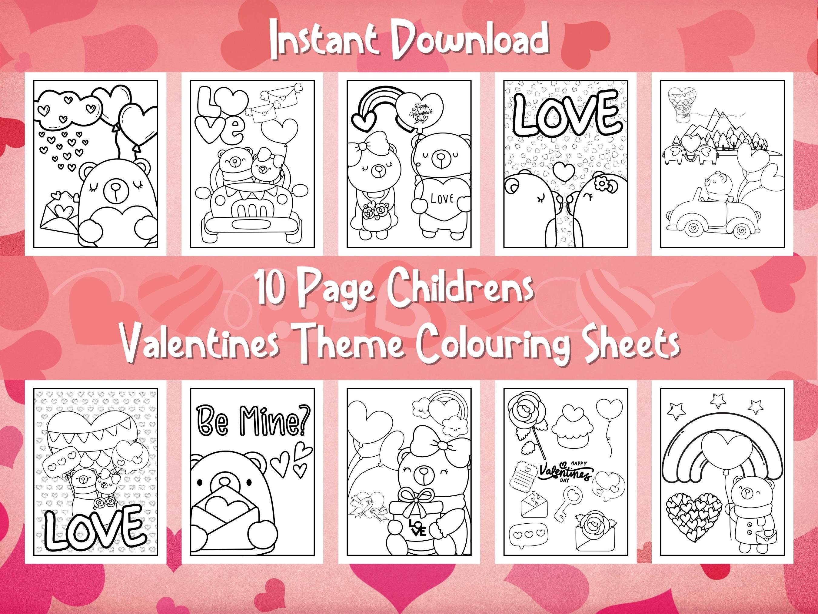 Printable Valentines Colouring Sheets, Valentines Day Colouring Pages ...