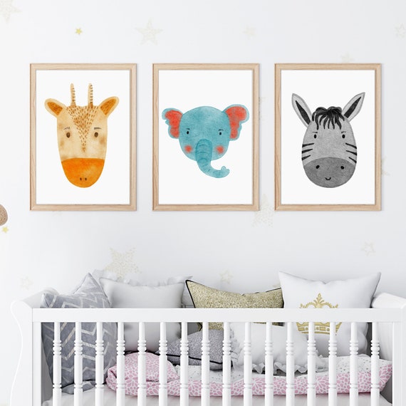 Zoo Animal Prints Set of 3 Zoo Nursery Theme Zoo - Etsy