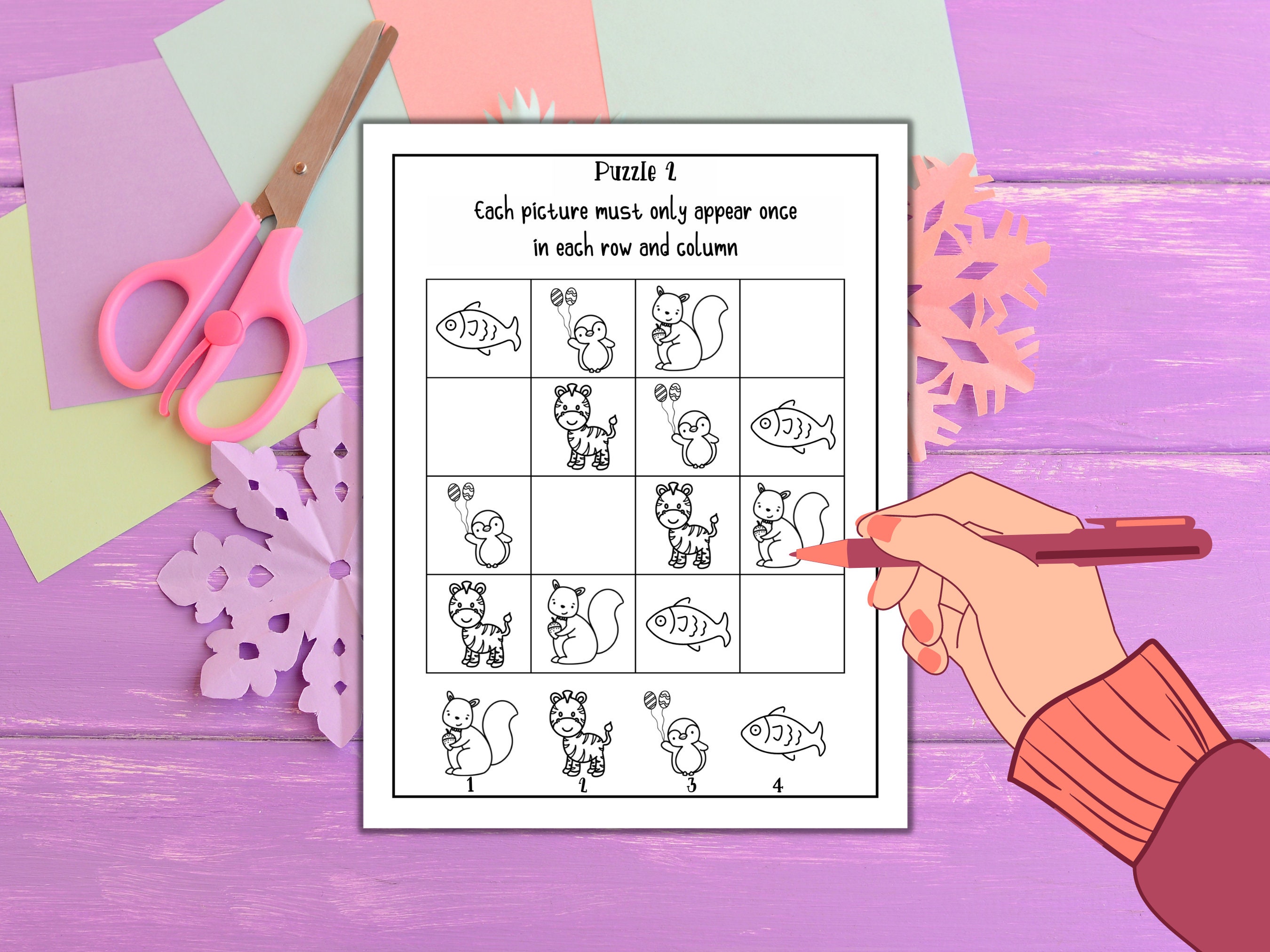 Picture Sudoku for Kids, Learn Sudoku, Sudoku Book, Sudoku for Kids, My ...