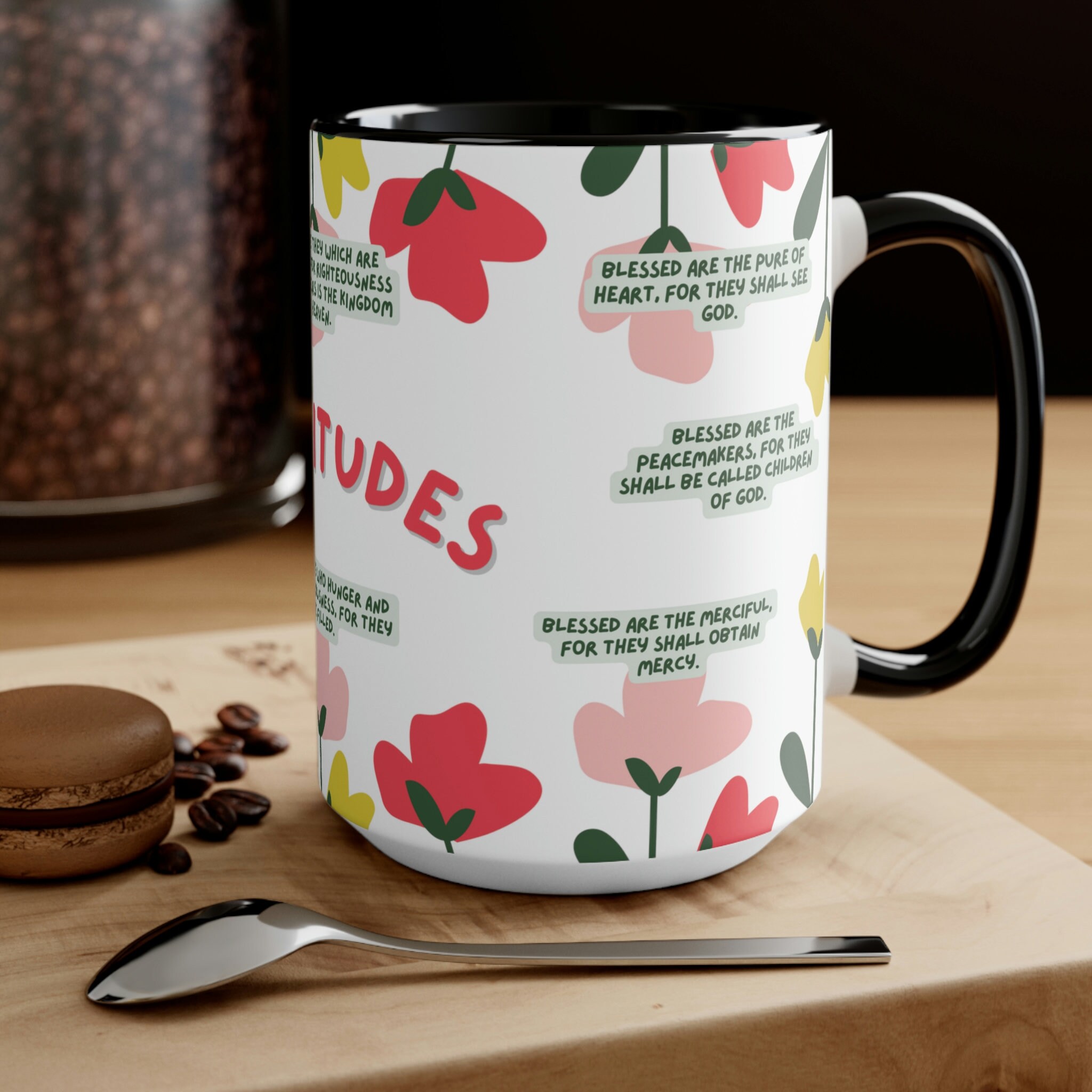 The Beatitudes, Beatitudes Dual-toned Coffee Mug, Christian Coffee Mug ...