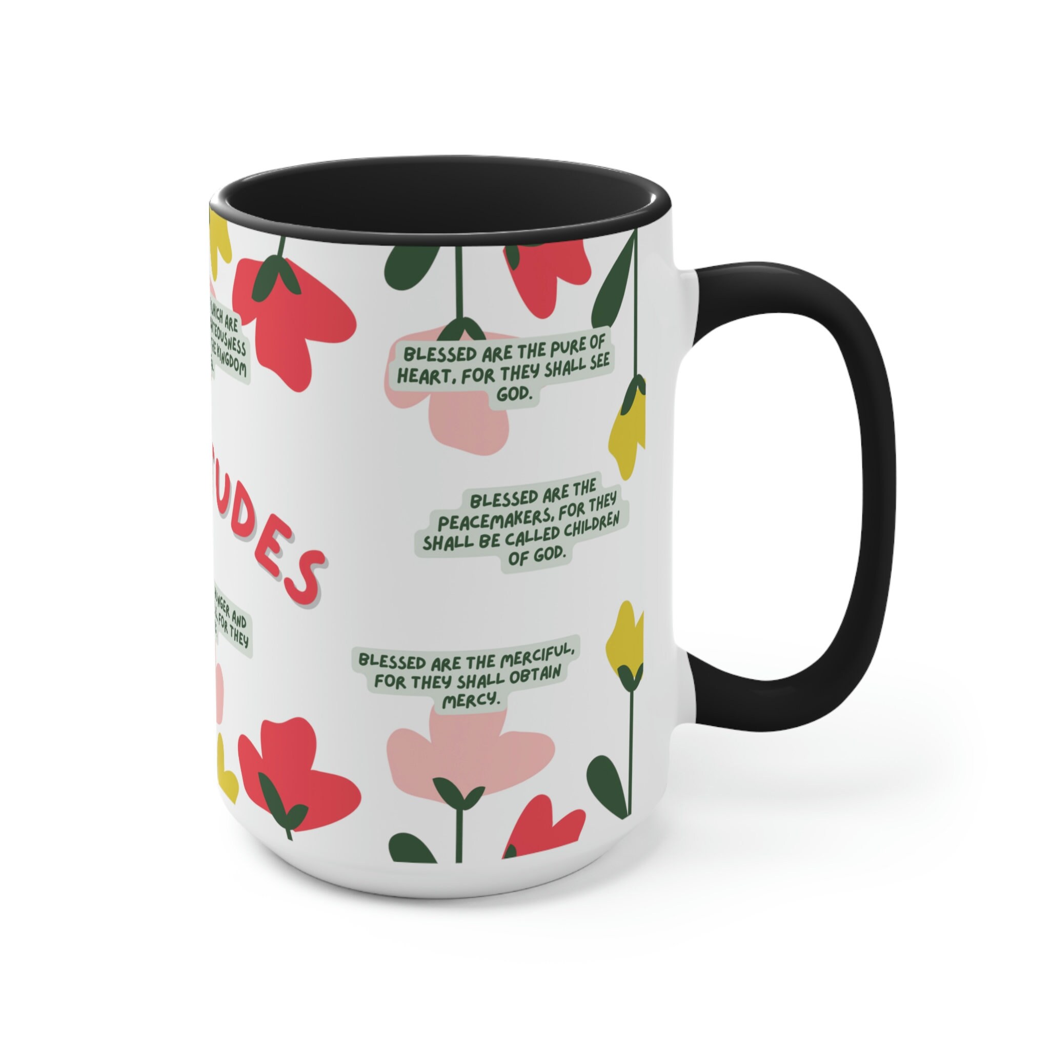 The Beatitudes, Beatitudes Dual-toned Coffee Mug, Christian Coffee Mug ...
