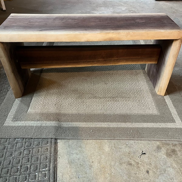Live Edge Bench - Etsy