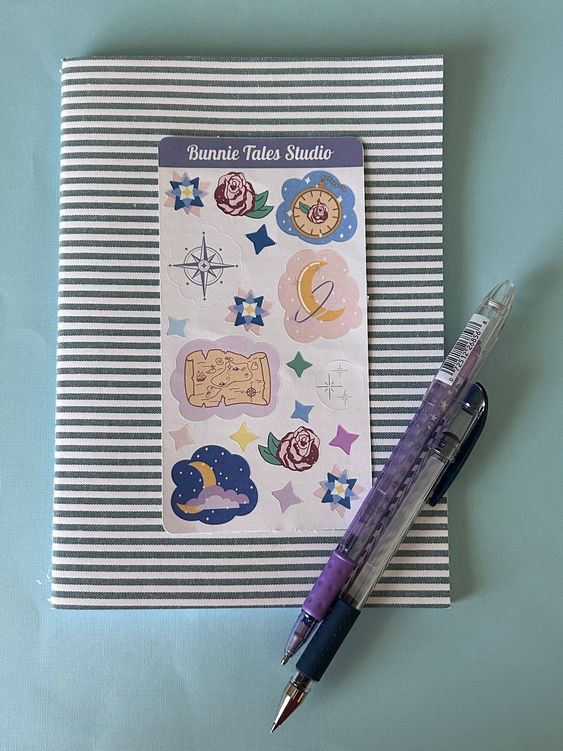 North Star Sticker Sheet / Stars / Roses / Planner Decor / Journal Art ...