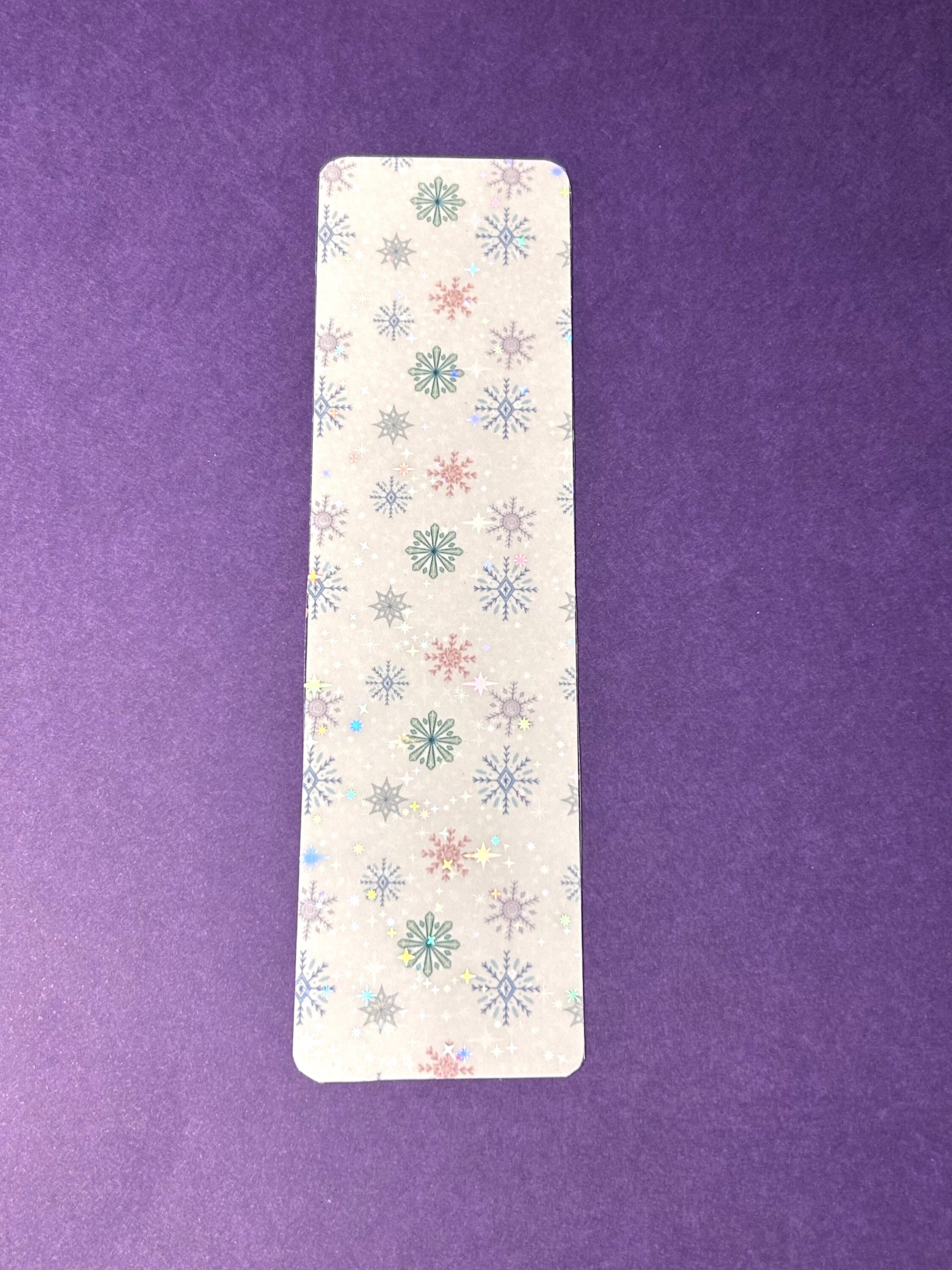 Sparkly Snowflake Bookmark / Laminated Bookmark/ Patterned Bookmark ...