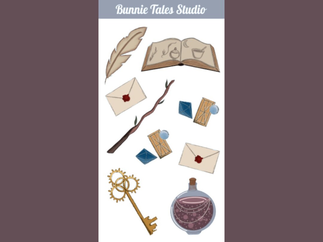 Wizard Artifacts Sticker Sheet / Wand Sticker / Halloween - Etsy