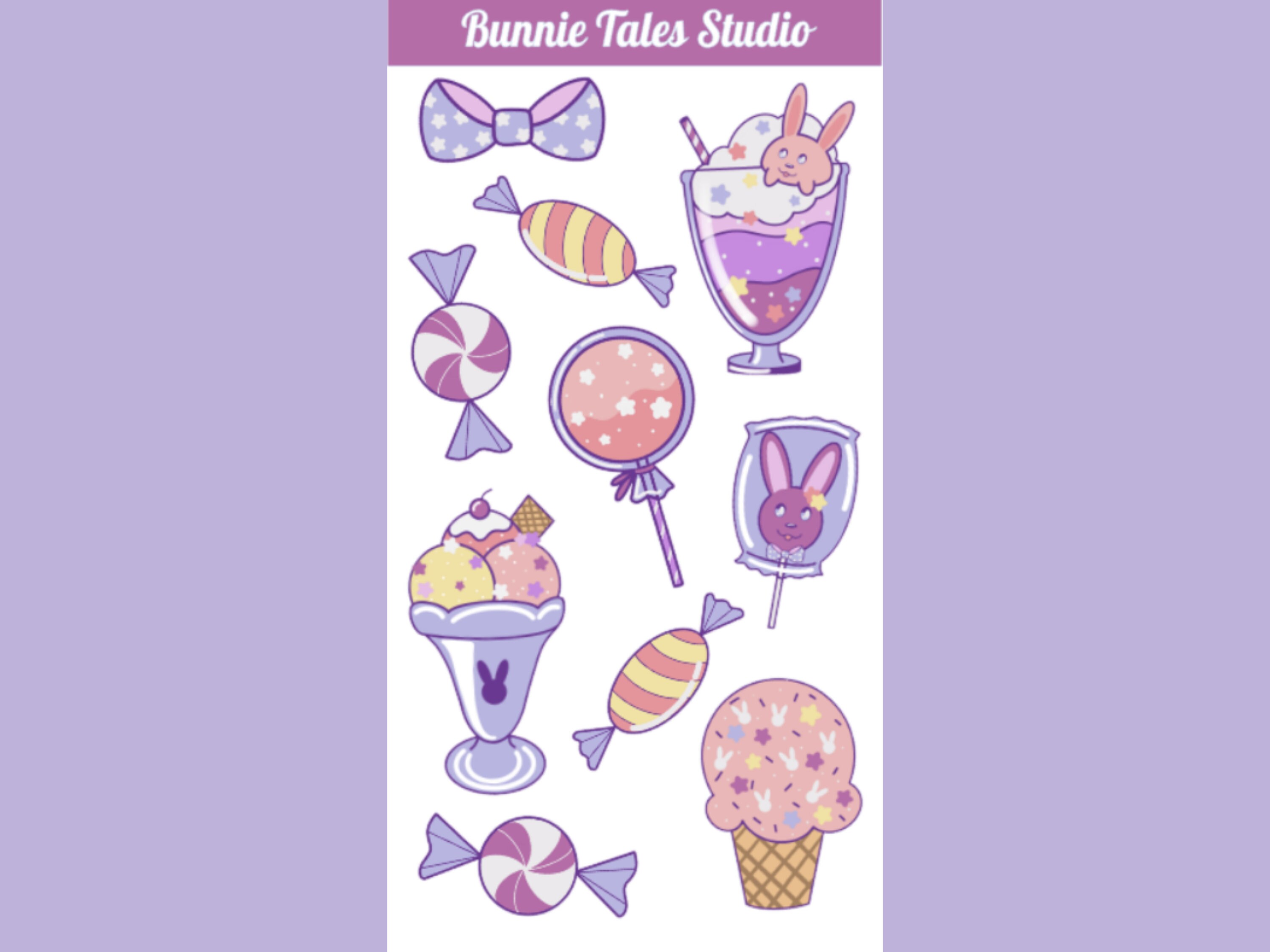 Kawaii Ice Cream Sticker Sheet / Journal / Scrapbook / Summer / Planner ...