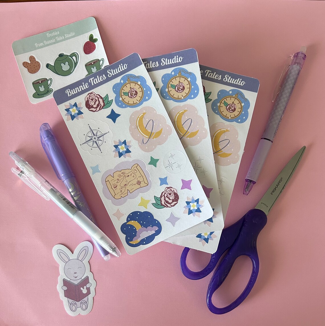 North Star Sticker Sheet / Stars / Roses / Planner Decor / Journal Art ...